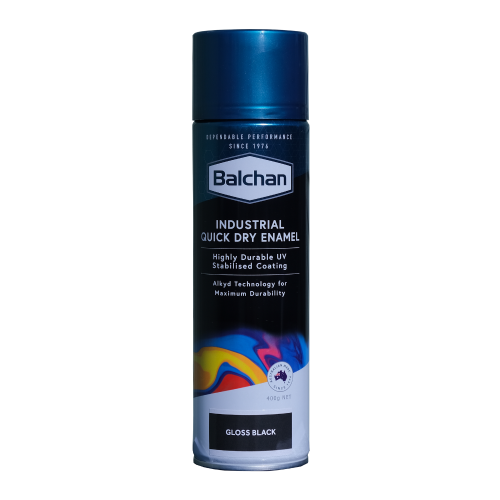 Balchan Industrial Quick Dry Enamel - Gloss Black - 400G